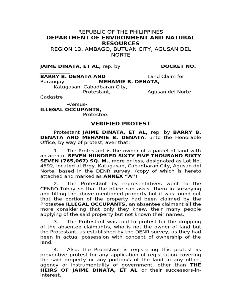 Affidavit of Protest - DeNR (Denata) | PDF | Justice | Crime & Violence