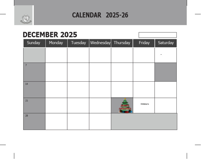 Academic Calendar December 2025 | PDF
