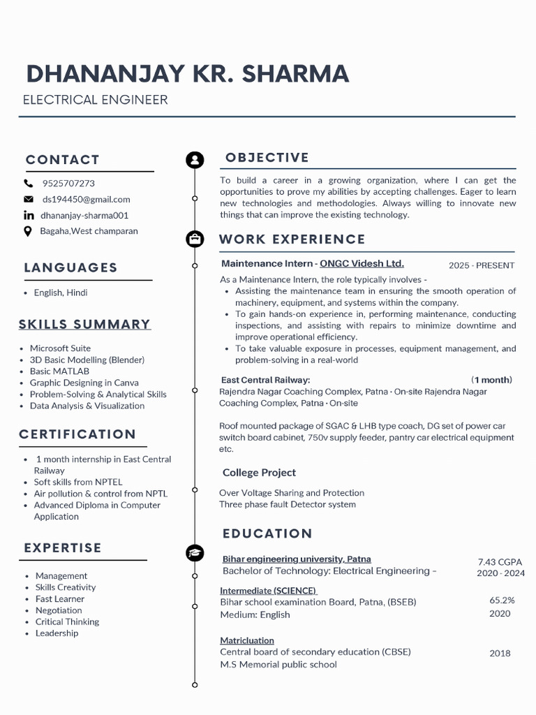 Blue and Gray Simple Professional CV Resume (1) | PDF