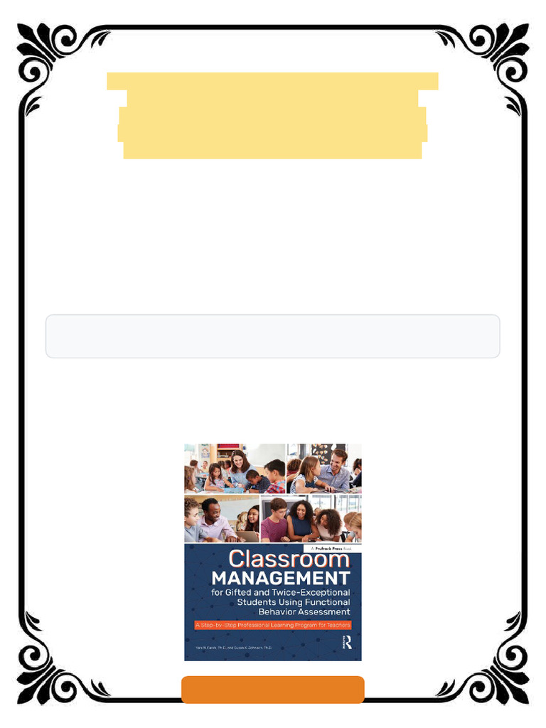 Classroom Management for Gifted and Twice Exceptional Students Using ...