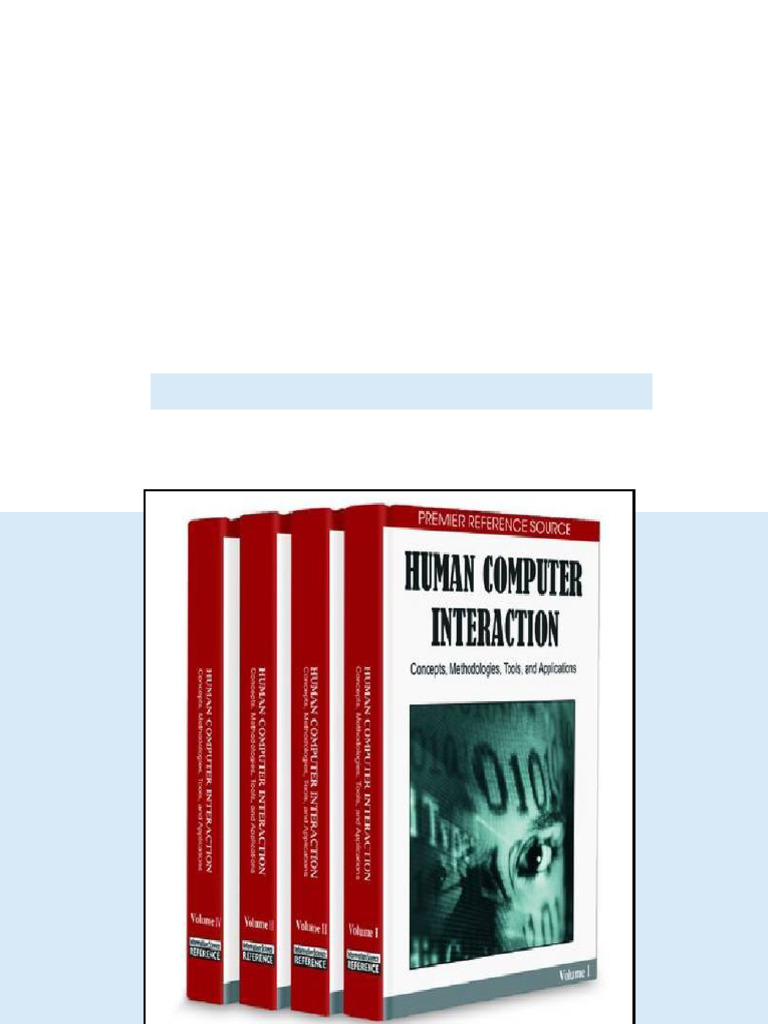 (Ebook) Human Computer Interaction: Concepts, Methodologies, Tools and Applications by ...