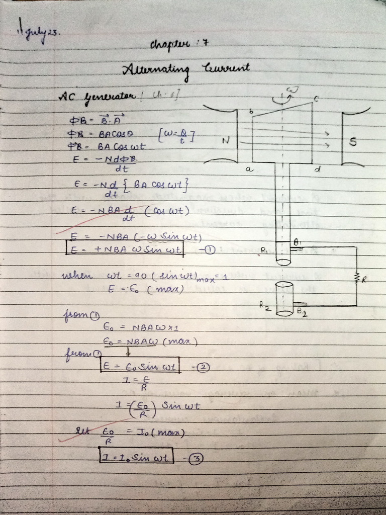 Alternating Current Class 12 | PDF