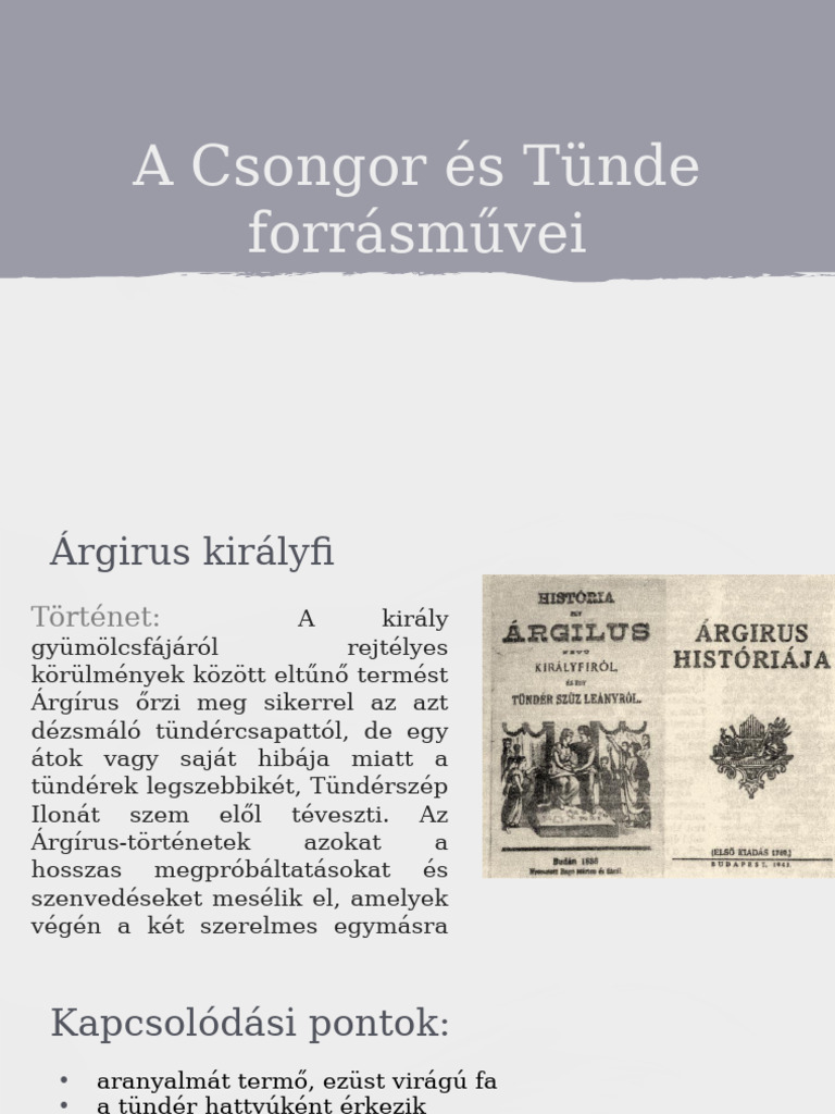 Vörösmarty Csongor És Tünde Forrásművei | PDF