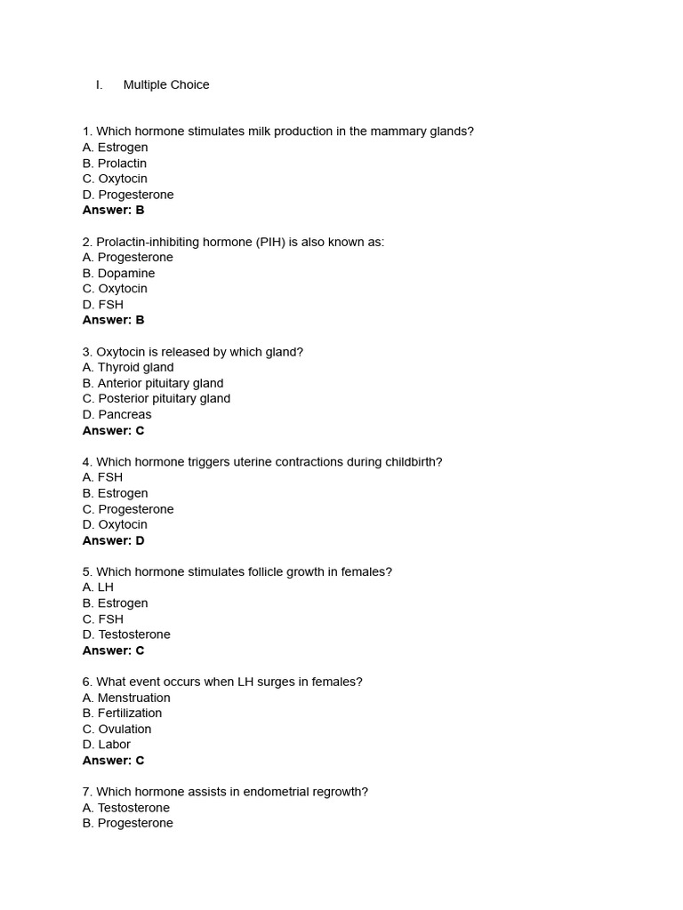 Key Hormones and Their Functions | PDF | Luteinizing Hormone | Women's ...