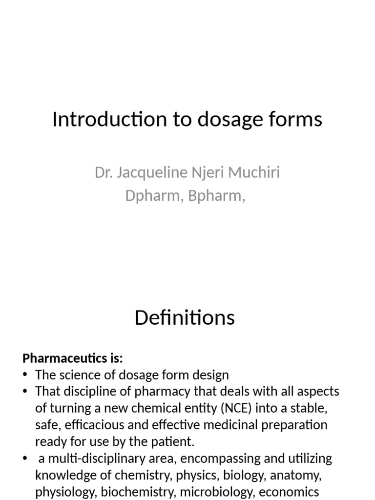 .Introduction To Dosage Forms | PDF | Topical Medication ...
