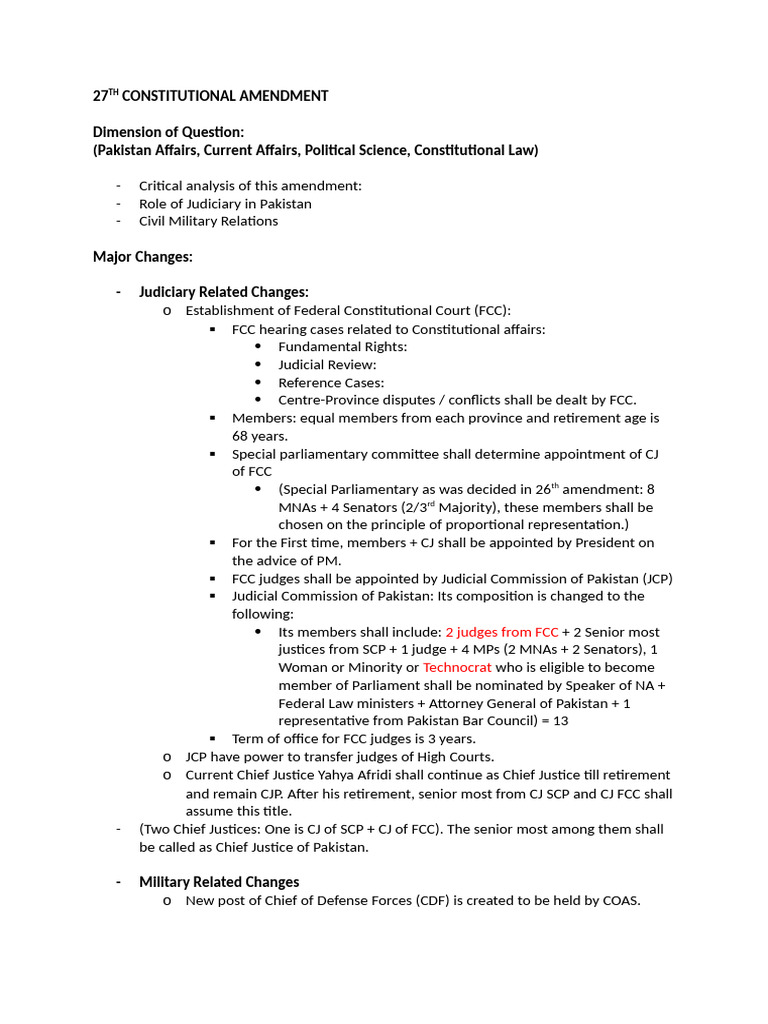 27th Constitutional Amendment | PDF | Government Institutions ...
