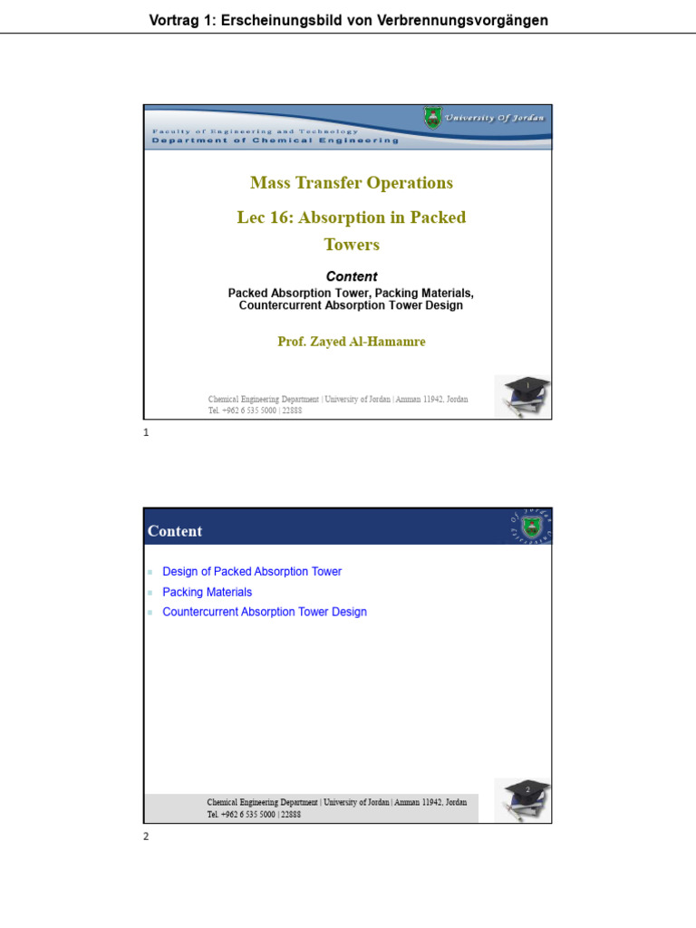 Pack Column Mass Transfer | PDF | Applied And Interdisciplinary Physics | Chemistry