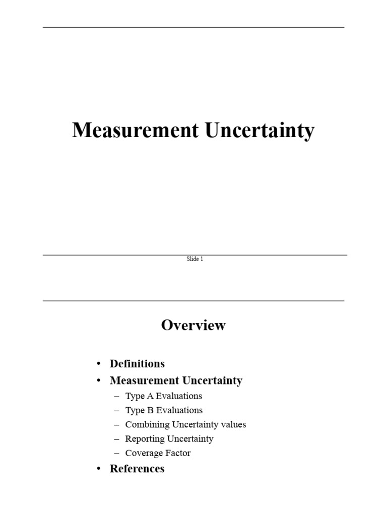 Understanding Measurement Uncertainty | PDF | Accuracy And Precision ...