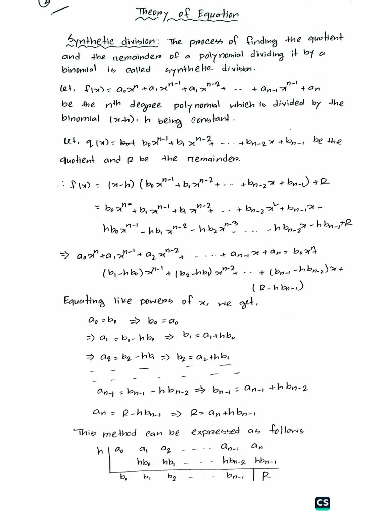 Theory of Equation Lecture 2 | PDF
