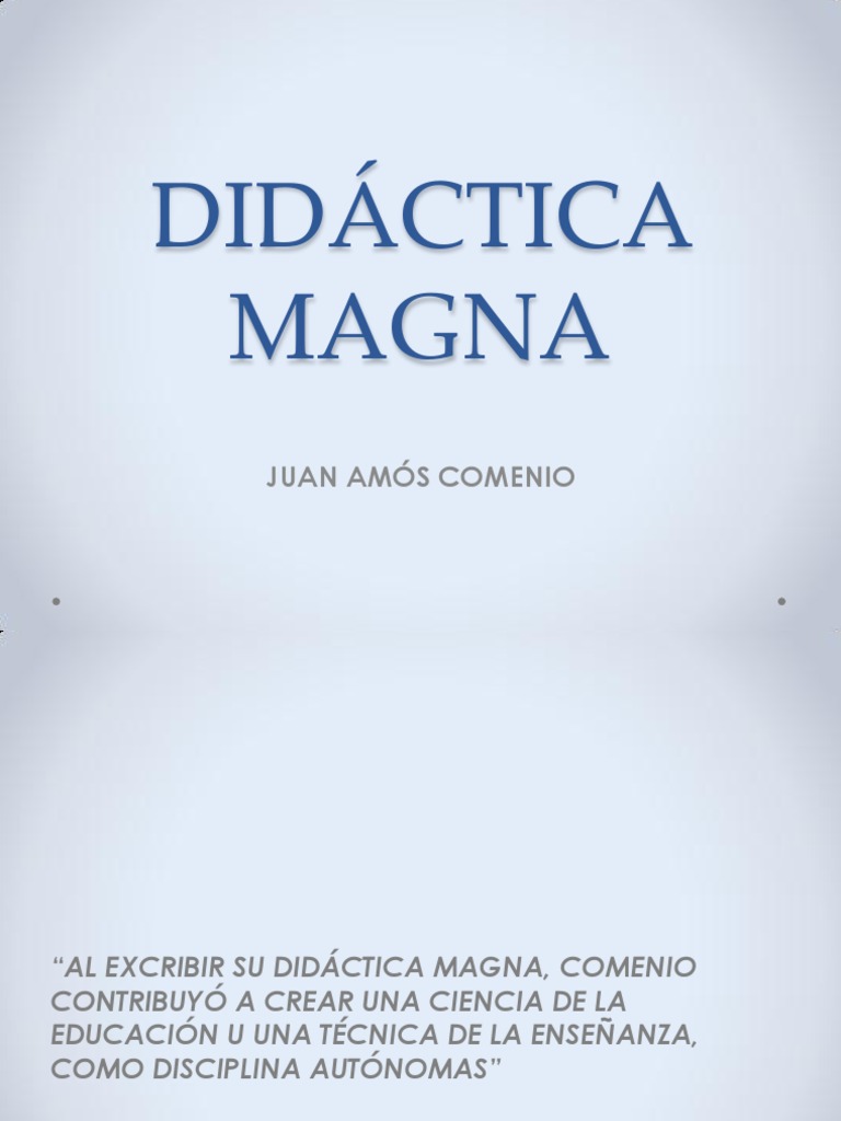 Didáctica Magna | PDF | Aprendizaje | Modificación de comportamiento