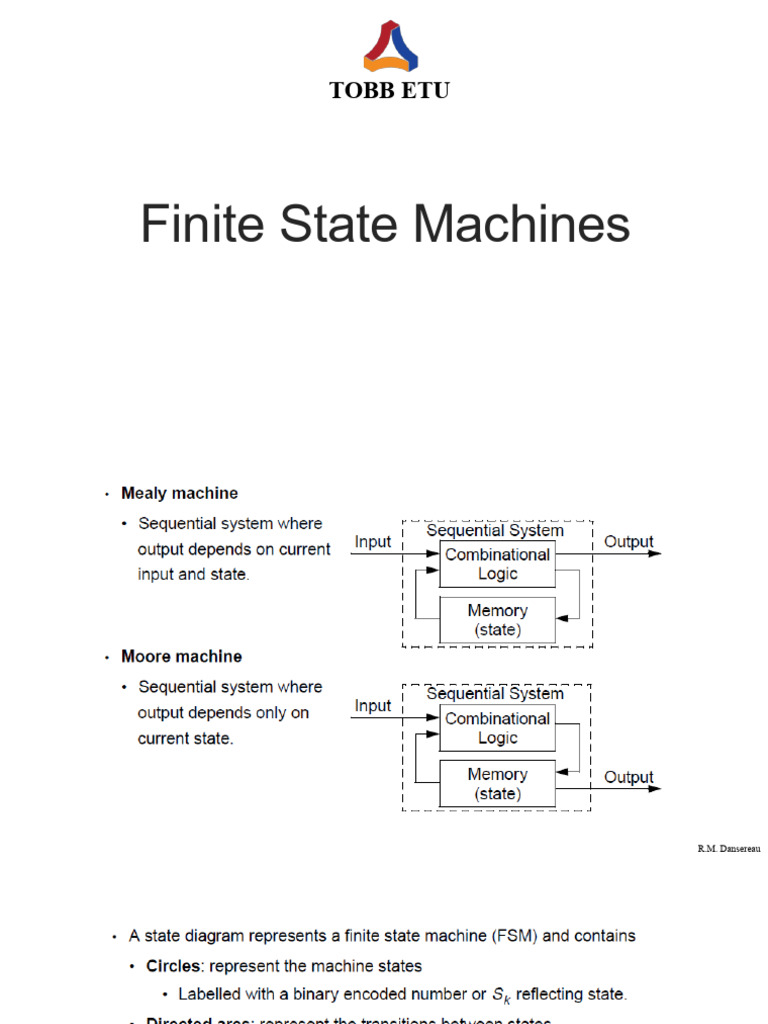 8.Finite State Machines | PDF | Computer Engineering | Cybernetics