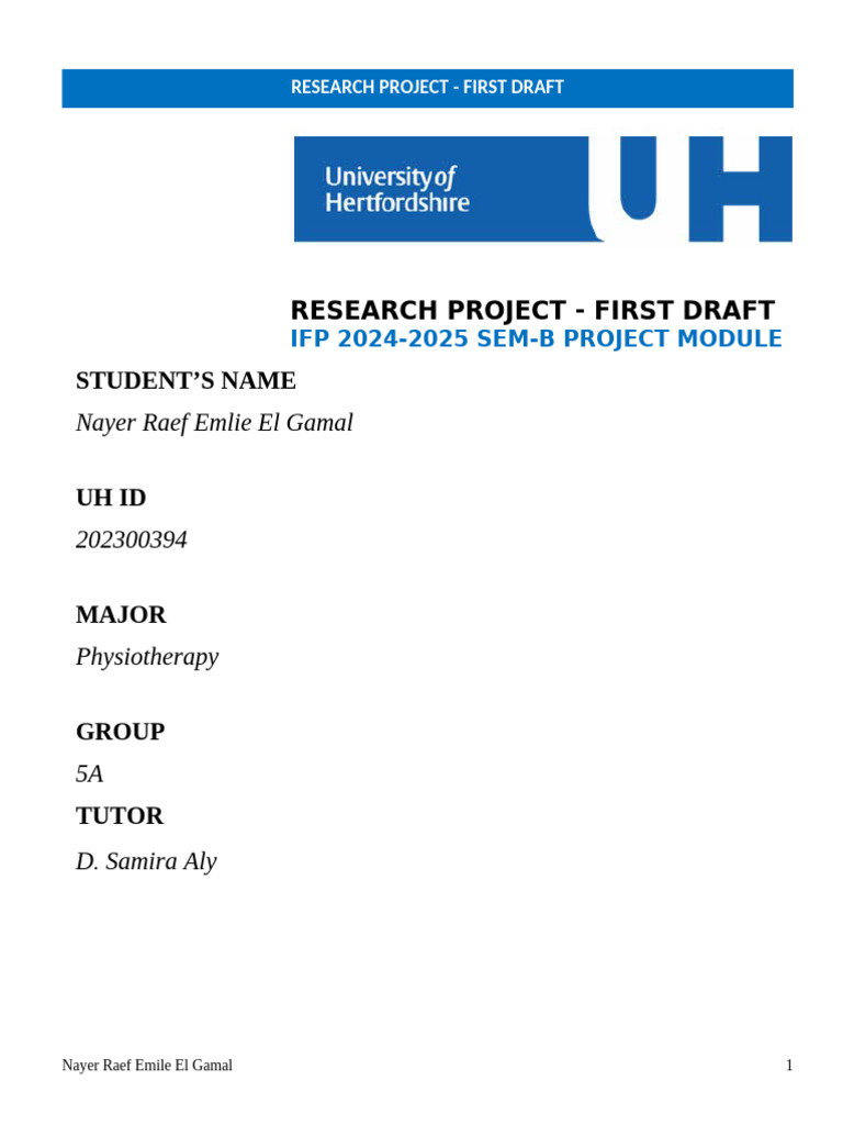 Research Project First Draft-template 2nd Attempt | PDF ...