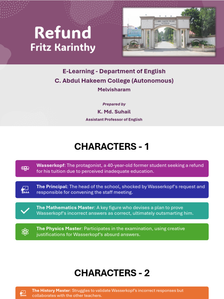 Refund Fritz Karinthy E-Content by K MD Suhail | PDF