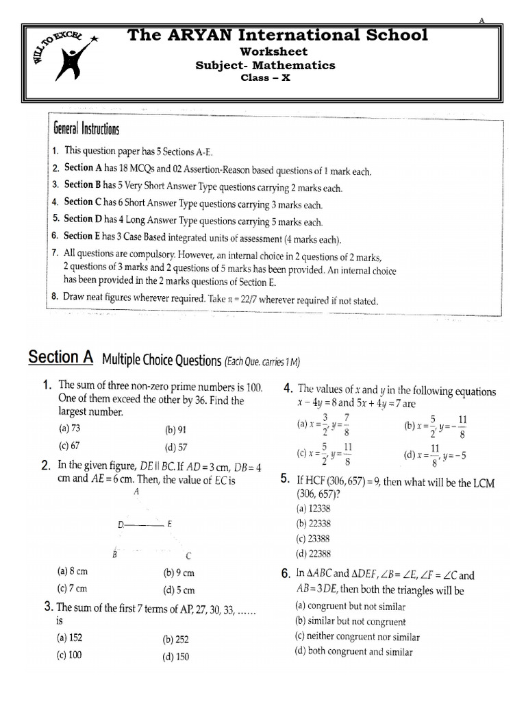 Math Worksheet | PDF