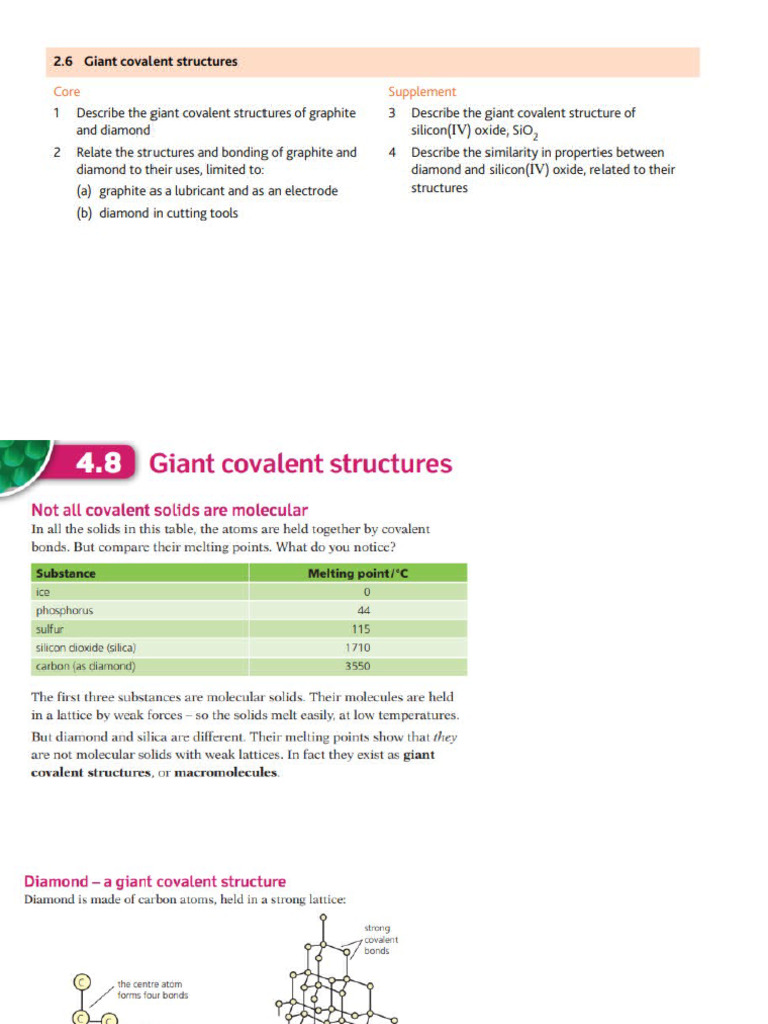 Giant Covalent Structures | PDF