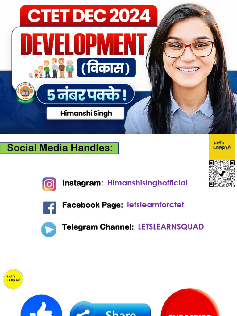 CTET Dec 2024 Development Questions | PDF