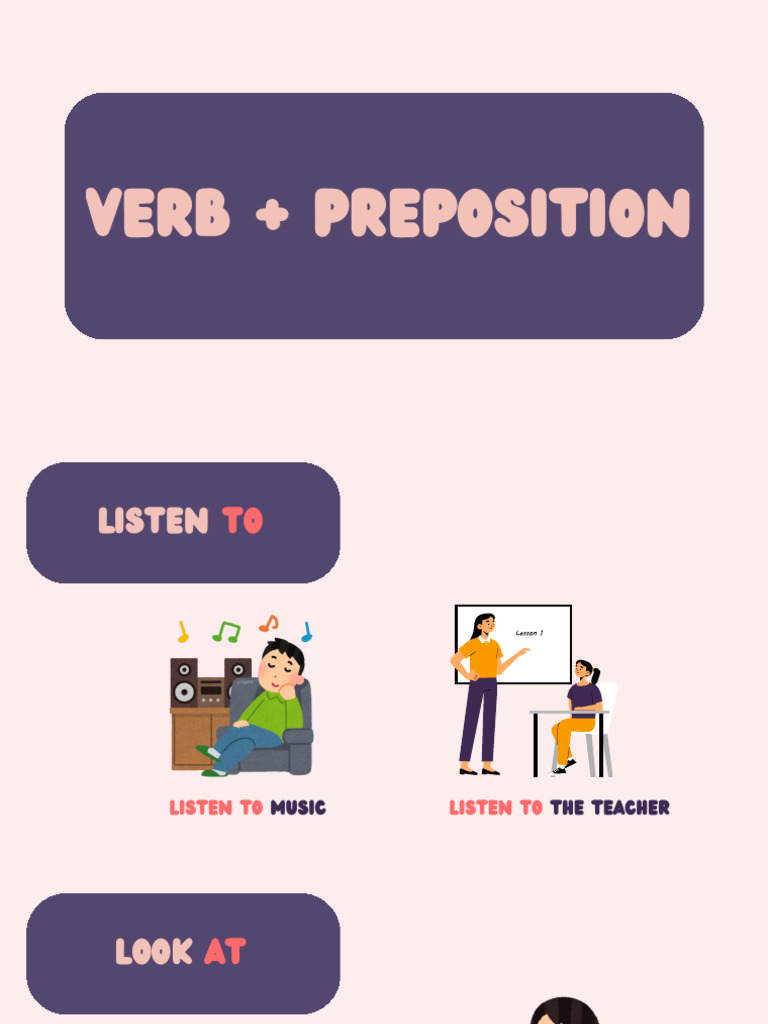 Common Verb Preposition Phrases | PDF