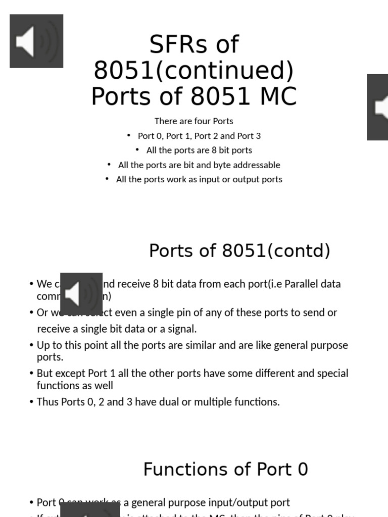 Introduction To Microcontroller 8051-3-Ports | PDF | Input/Output ...