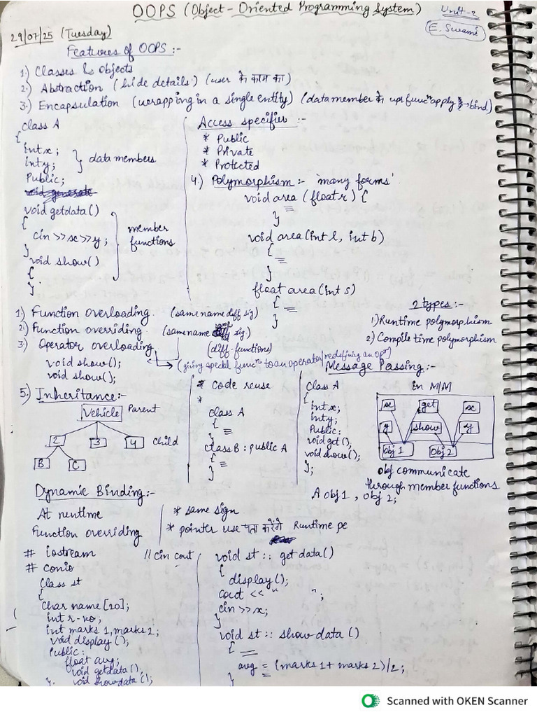 OOPS Notes | PDF