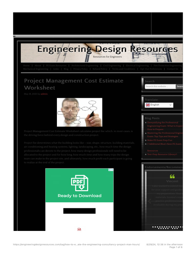 How To Estimate The Engineering Consultancy Project Man Hours Archives ...