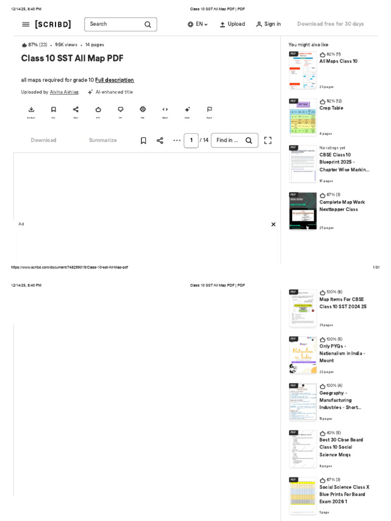 Class 10 SST All Map PDF - PDF | PDF | Scribd