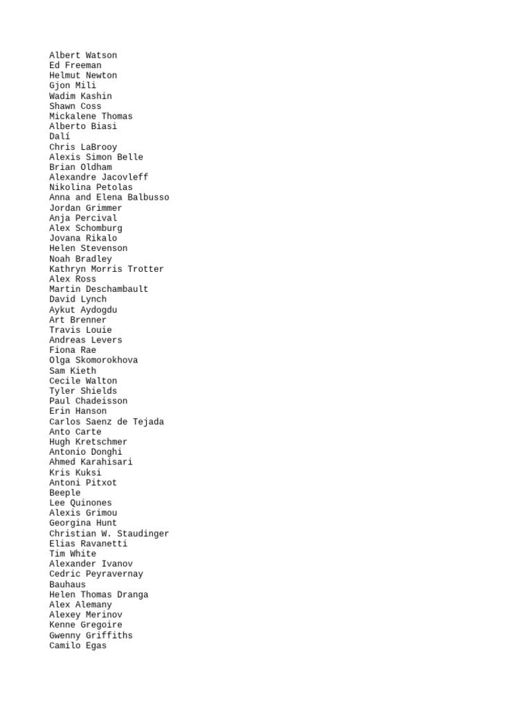 Notable Artists and Illustrators List | PDF