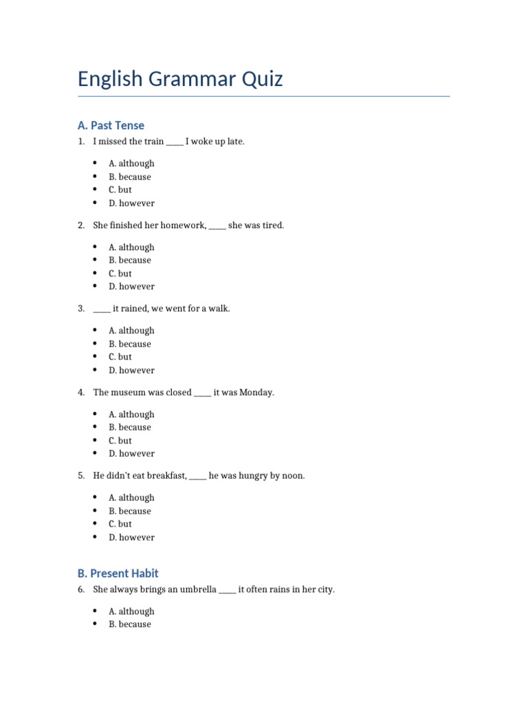 English Grammar Quiz Updated | PDF | Chess Theory | Chess