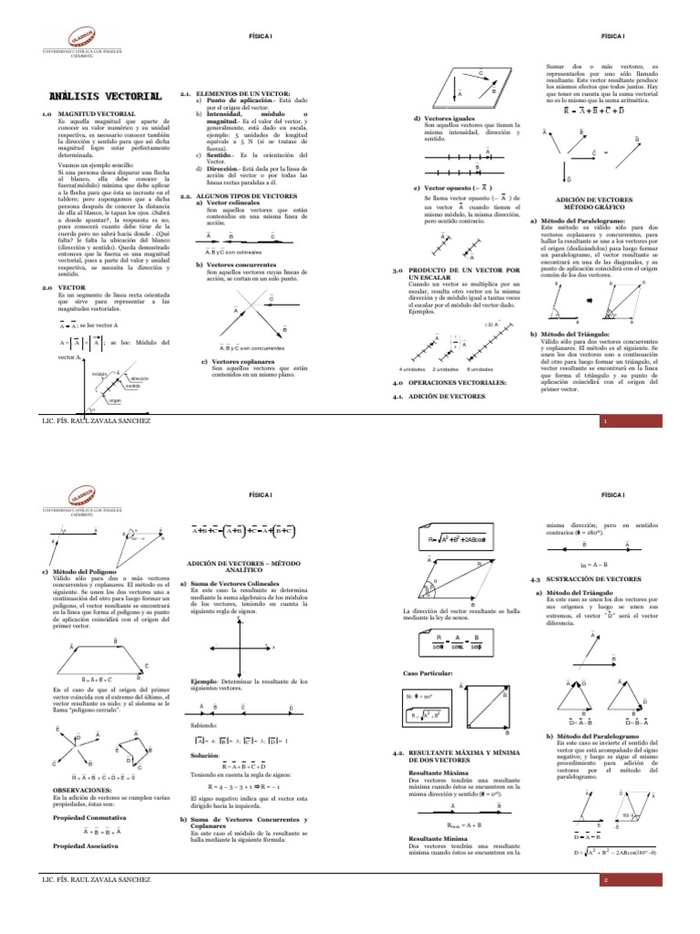 Análisis Vectorial | PDF | Vector Euclidiano | Triángulo