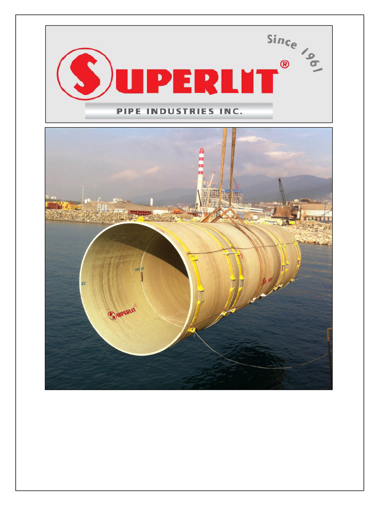Superlit GRP Marine Pipe Installation Guide | PDF | Dredging