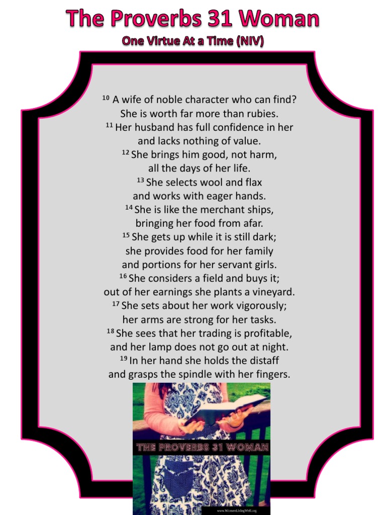 Virtues of the Proverbs 31 Woman | PDF