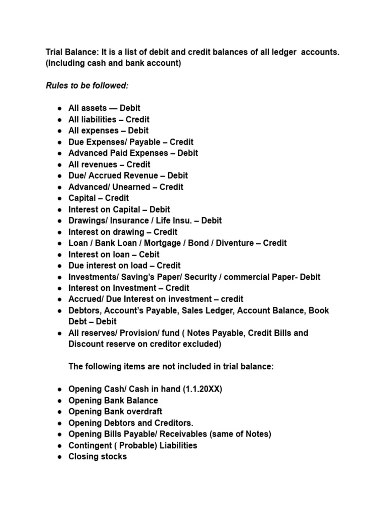 Accounting Trial Balance | PDF | Debits And Credits | Expense