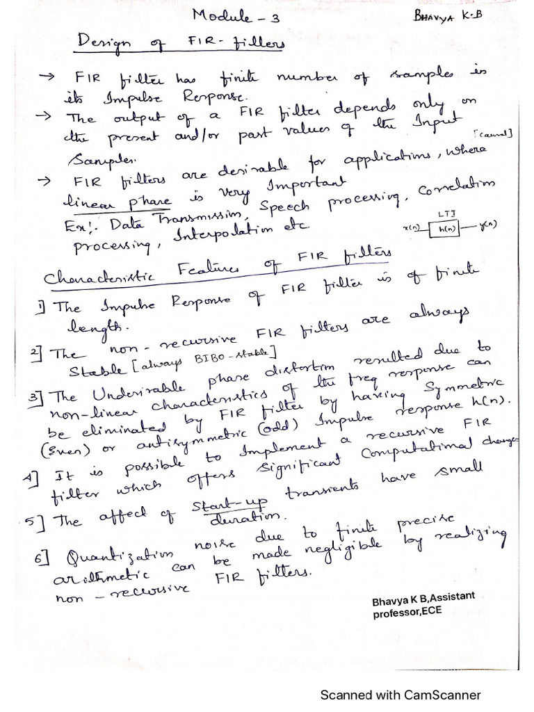 Module4 FIR Filter Design | PDF
