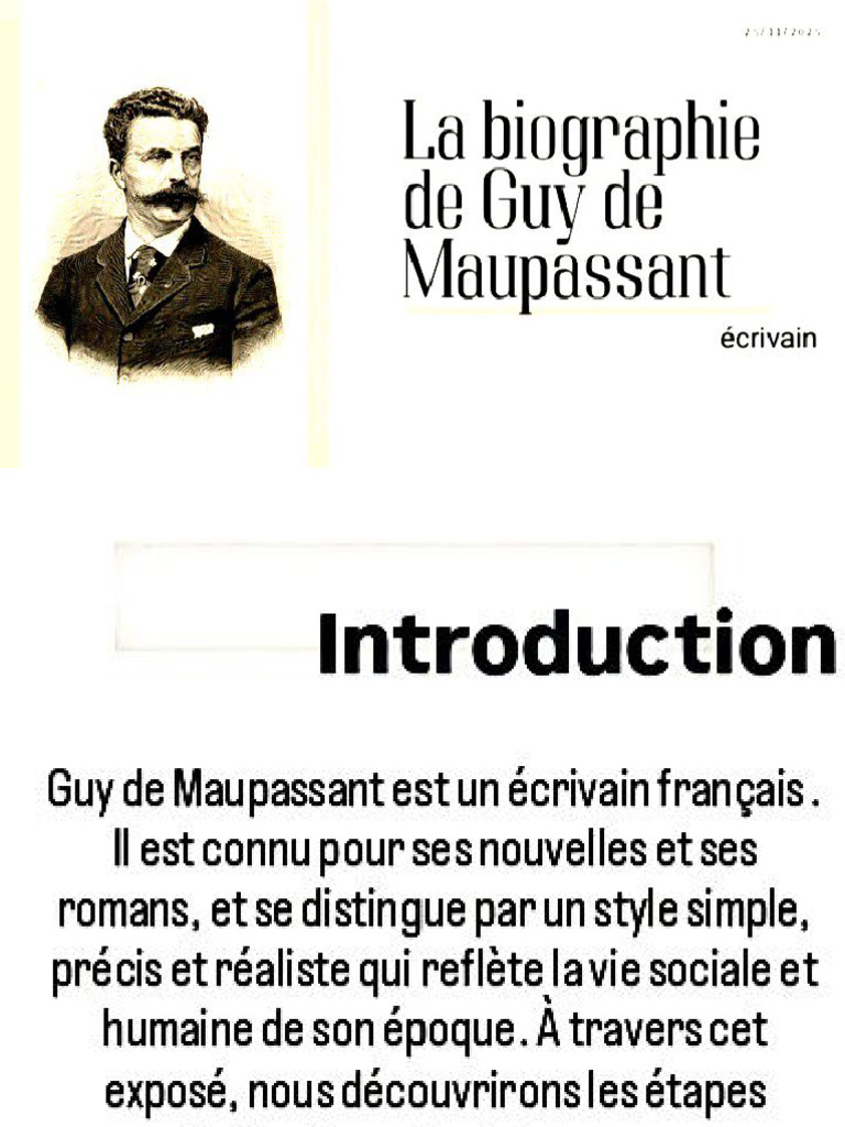 Biographie de Guy de Maupassant | PDF