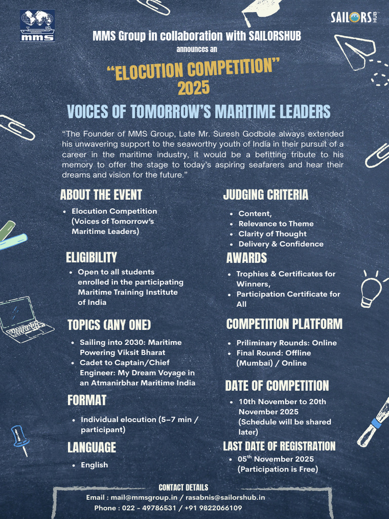 Elocution Competition for Maritime Students | PDF
