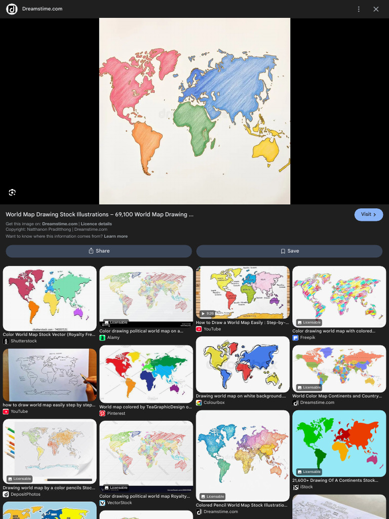 World Map Drawing Ideas and Tutorials | PDF | Drawing