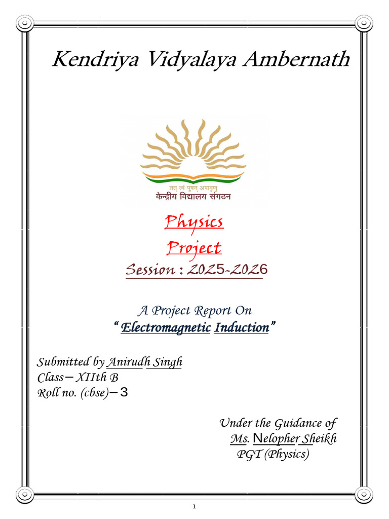 Physics Project Class XII 2021 22 Investigatory Project | PDF ...