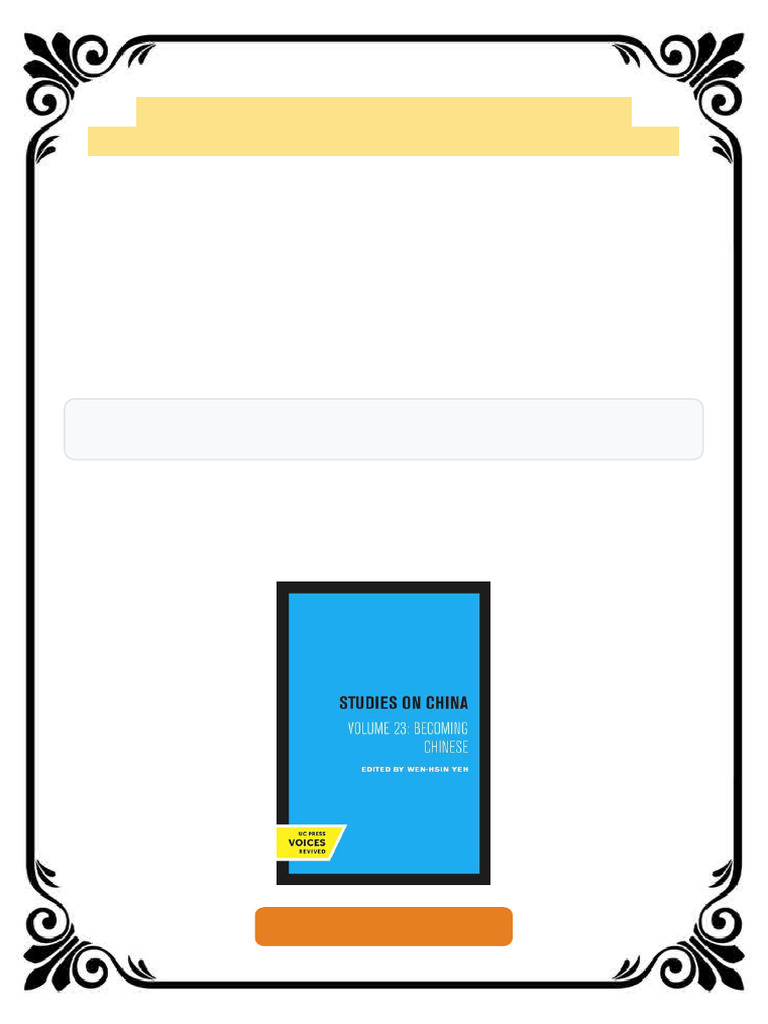 Becoming Chinese Wen-Hsin Yeh Ebook Quick PDF Access | PDF ...