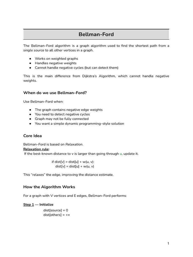 Bellman Ford Final | PDF | Graph Theory | Computational Complexity Theory