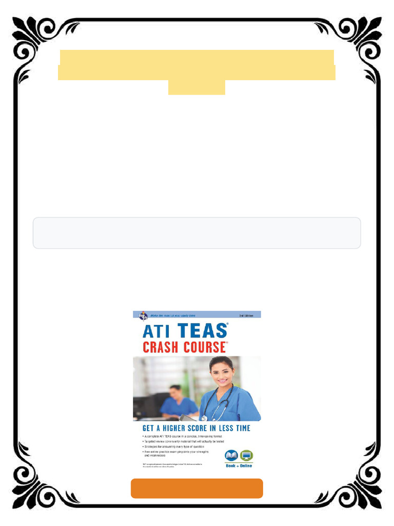 ATI TEAS Crash Course 3rd Edition John Allen ebook high-resolution pdf ...