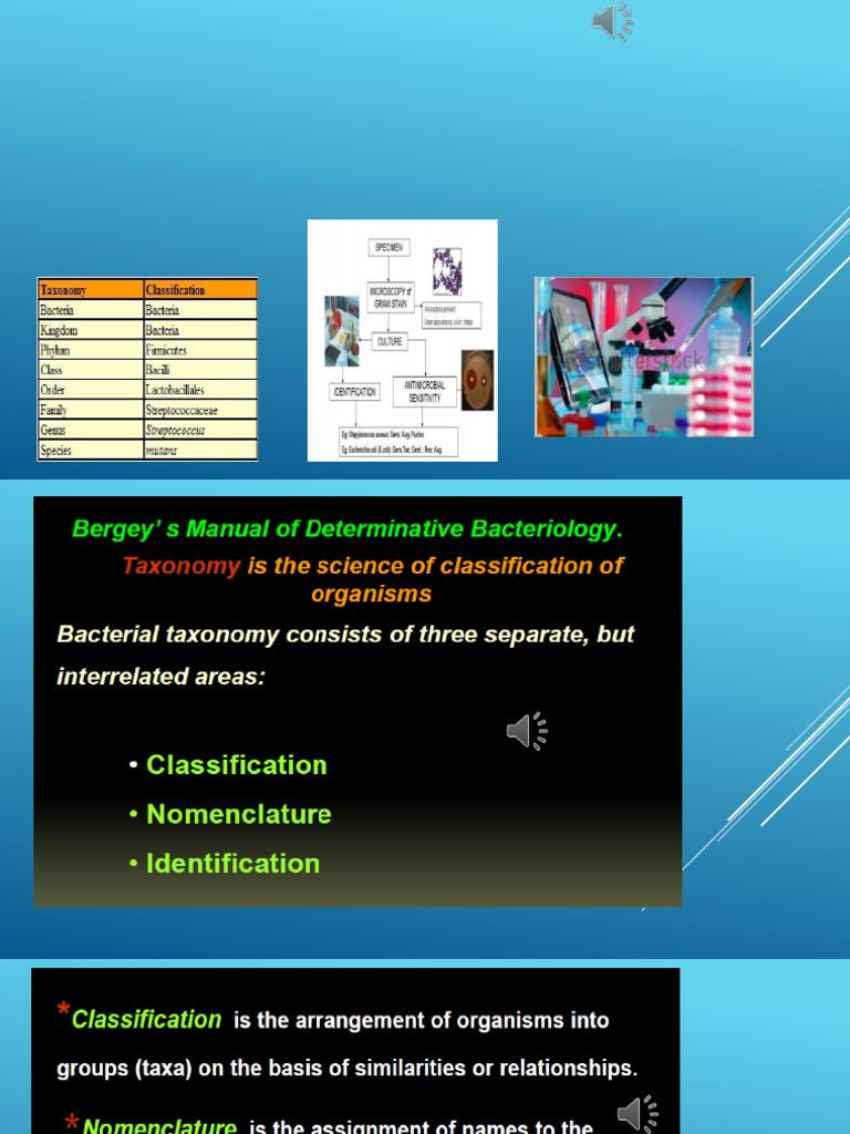 Classification, Identification of Bacteria and The Laboratory Diagnosis ...