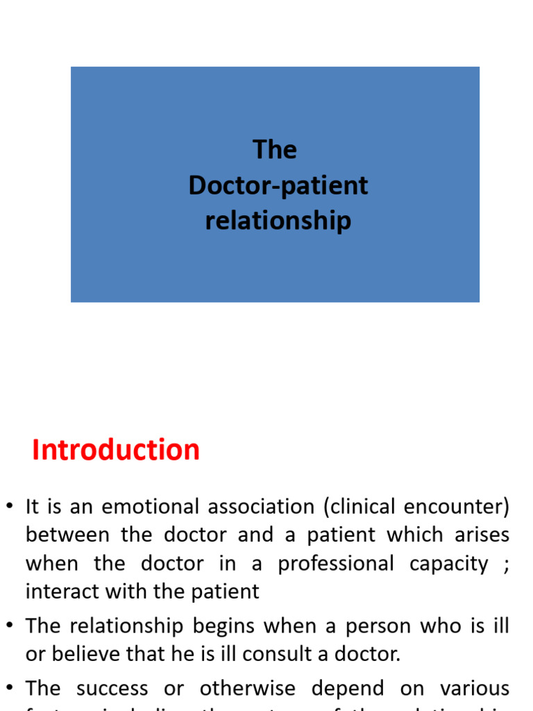 Understanding Doctor-Patient Relationships | PDF | Anxiety | Patient