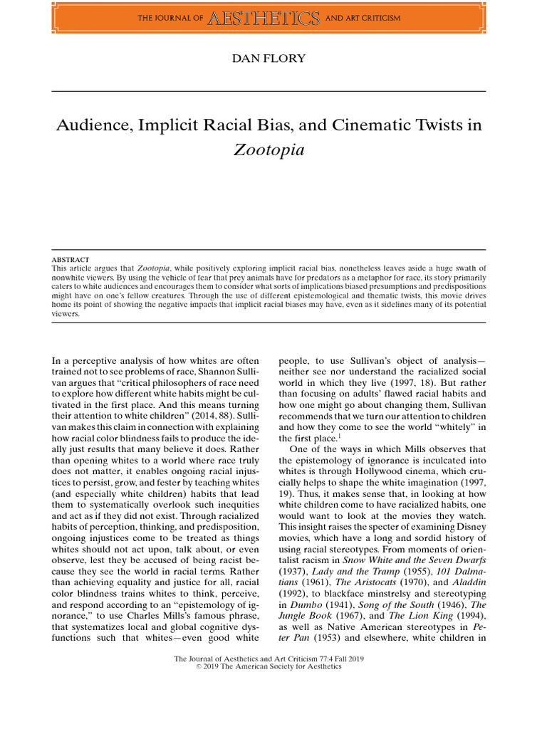 Flory (2019) - Audience, Implicit Racial Bias, and Cinematic Twists in ...