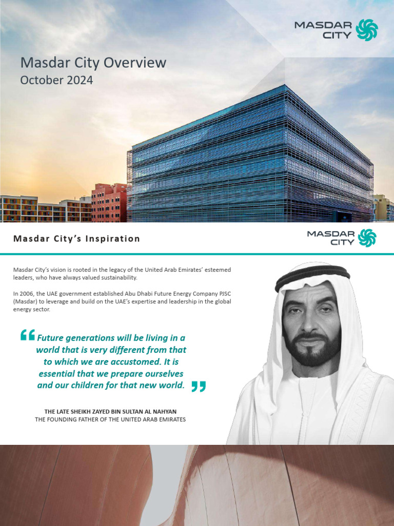 Masdar City Overview | PDF | United Arab Emirates | Economies