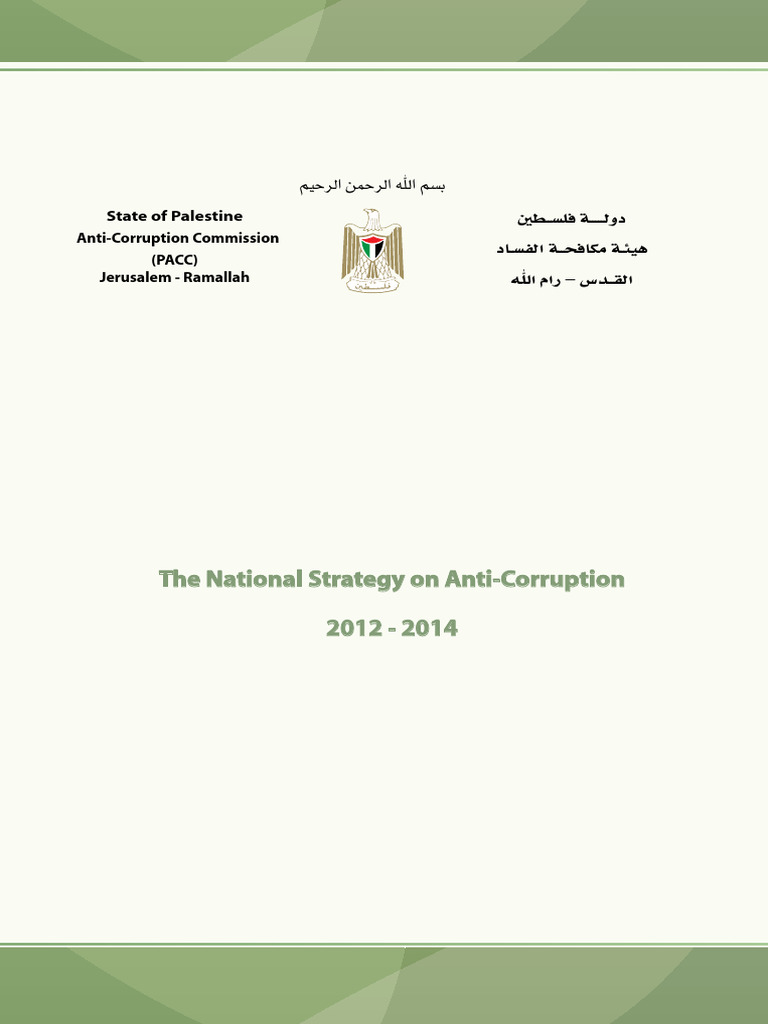 The National Strategy On Anti-Corruption 2012 - 2014 | PDF | Corruption ...