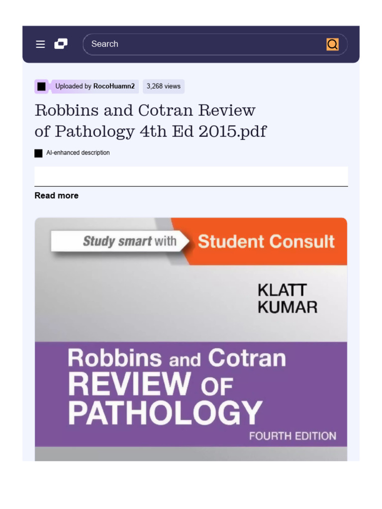 Robbins and Cotran Review of Pathology 4th Ed 2015 PDF | PDF