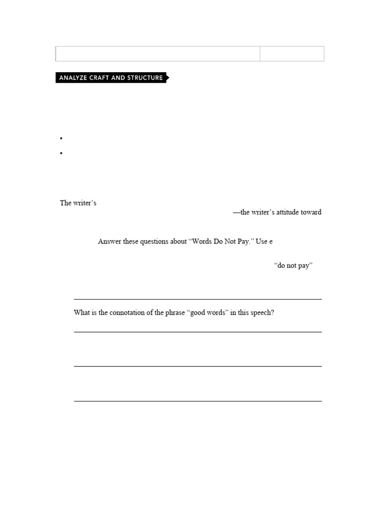 Analyze Craft and Structure - Persuasive Techniques and Word Choice PDF ...