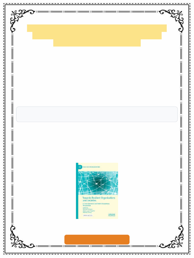 Towards Resilient Organizations and Societies Rómulo Pinheiro ebook ...
