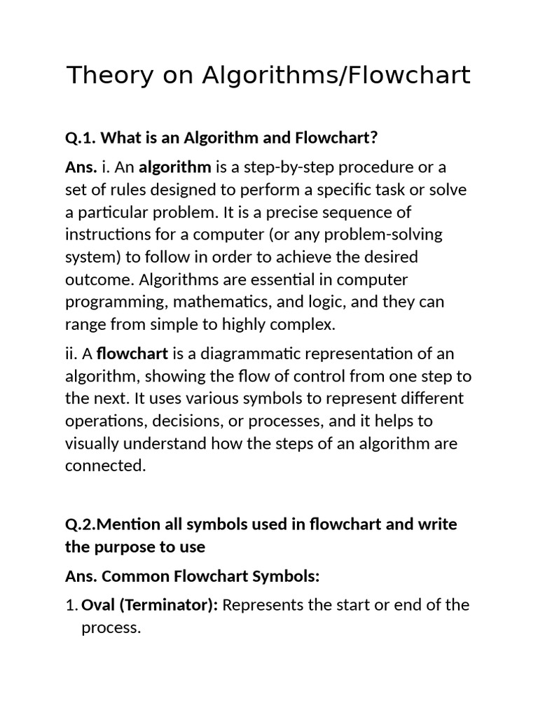 Theory On Algorithms CS-I | PDF | Algorithms | Input/Output