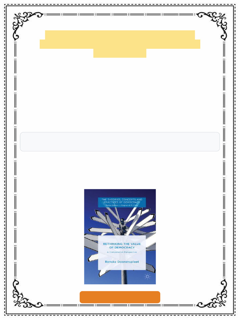 Rethinking the Value of Democracy Renske Doorenspleet eBook premium ...