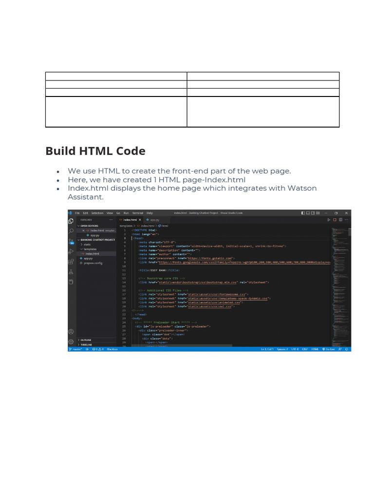 HTML Integration with Watson Assistant | PDF